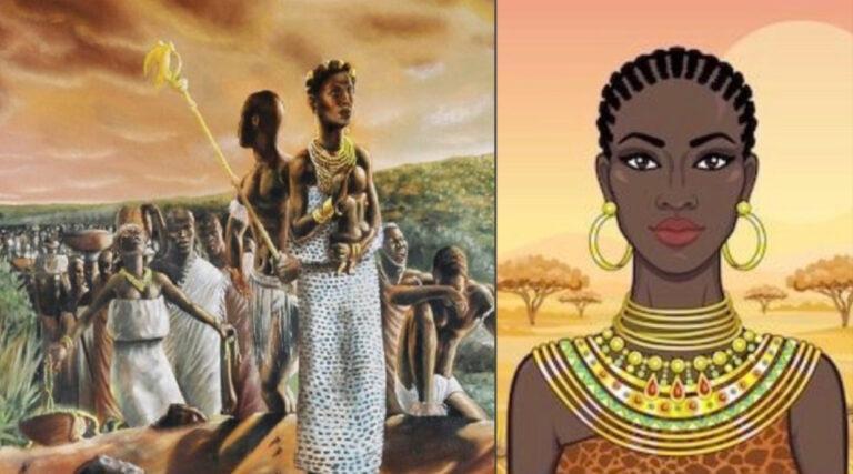 Queen Pokou founder of the Baoule tribe in West Africa, now Ivory Coast ...