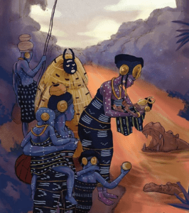 Queen Pokou founder of the Baoule tribe in West Africa, now Ivory Coast ...